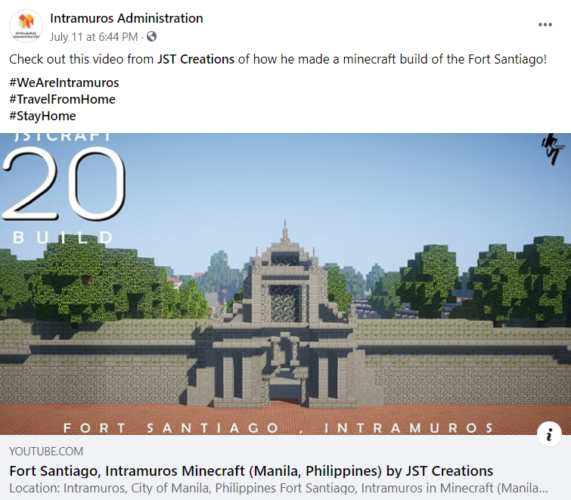 Intramuros Minecraft & Video Tours Now Available, Netizens Ask For More ...