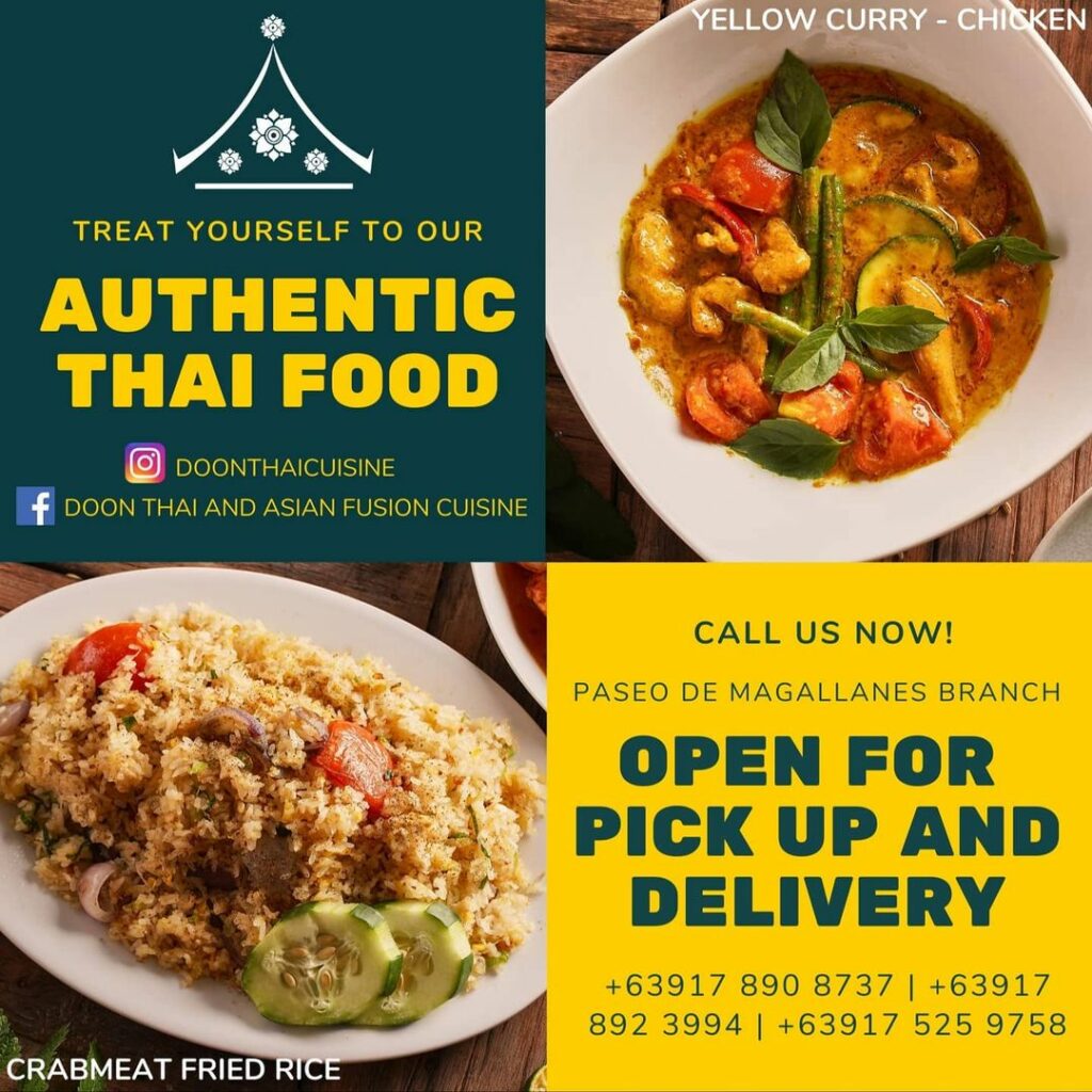 Doon Delivers Thai Bento Plates Anywhere in Metro Manila