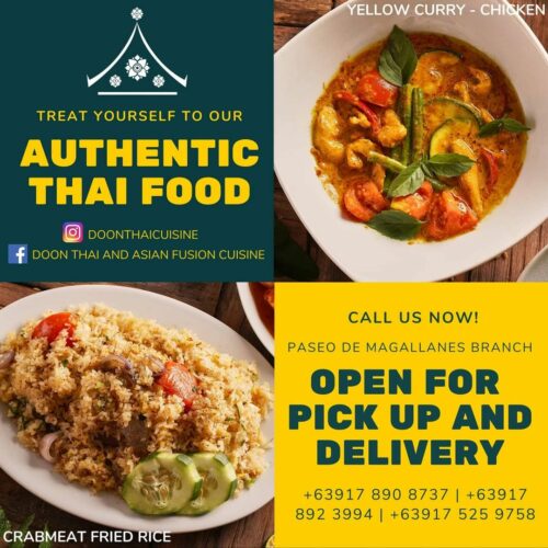 Doon Delivers Thai Bento Plates Anywhere in Metro Manila