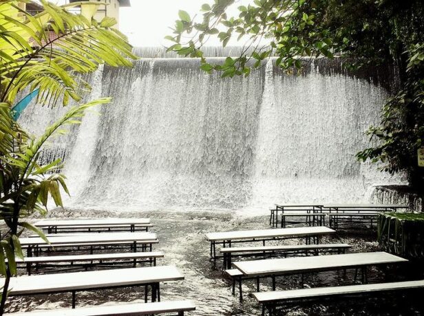 Labasin Waterfalls Restaurant Lets You Dine Without Wearing Shoes